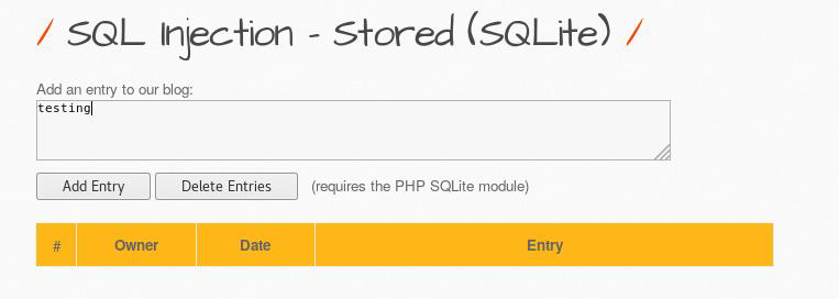 Sql Injection Stored Sqlite · Teckk2 1468
